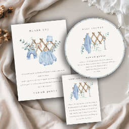 Cute Chic Boy Baby Nursery Essential Baby Shower Invitation | Zazzle