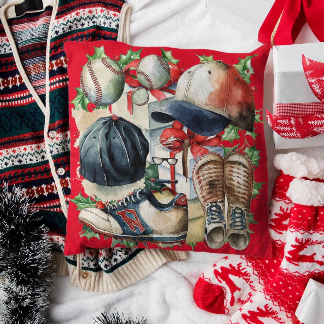 Baseball Christmas themed Holiday Card | Zazzle