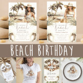 Pastel Sand Birthday Beach Party Invitation | Zazzle