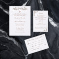 Rococo Crest Mocha Monochrome Monogram Invitation | Zazzle