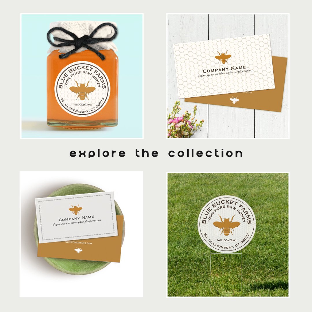 Bee Logo Business Card | Zazzle