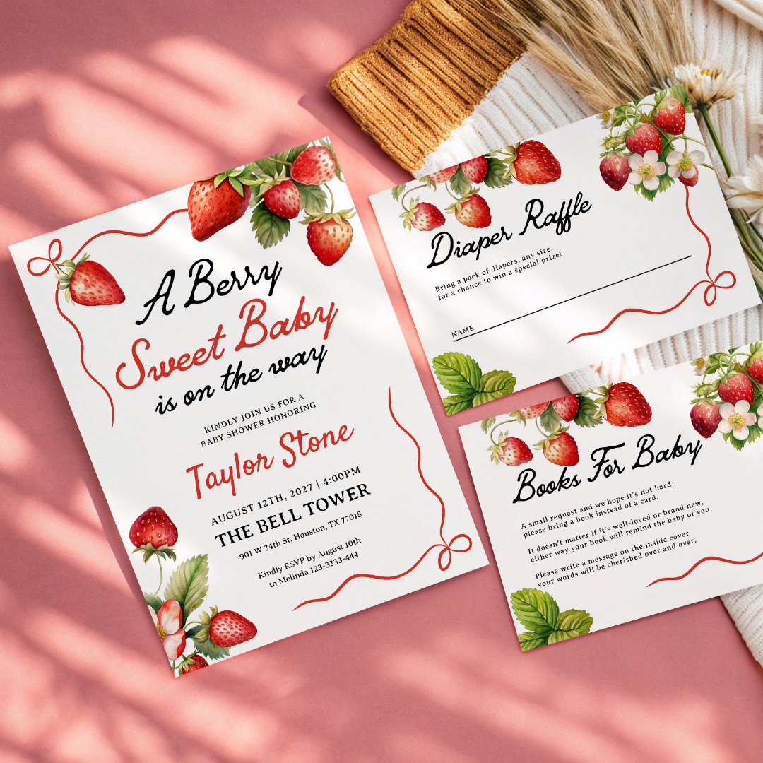 Baby Shower Invitation | Berry Sweet Invitation | Zazzle
