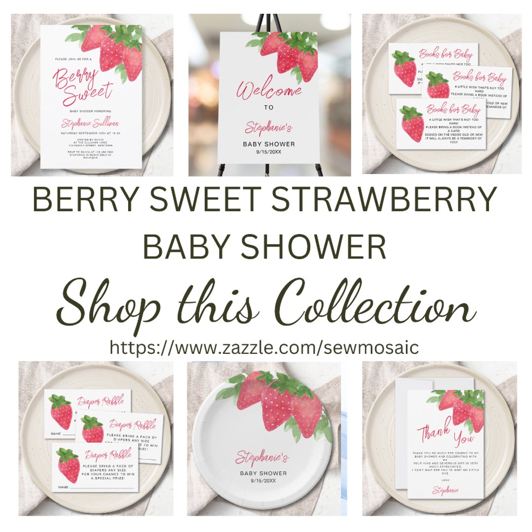 Berry Sweet Strawberry Baby Shower Invitation | Zazzle