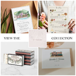 Illustrated Bespoke | Wedding Menu | Zazzle