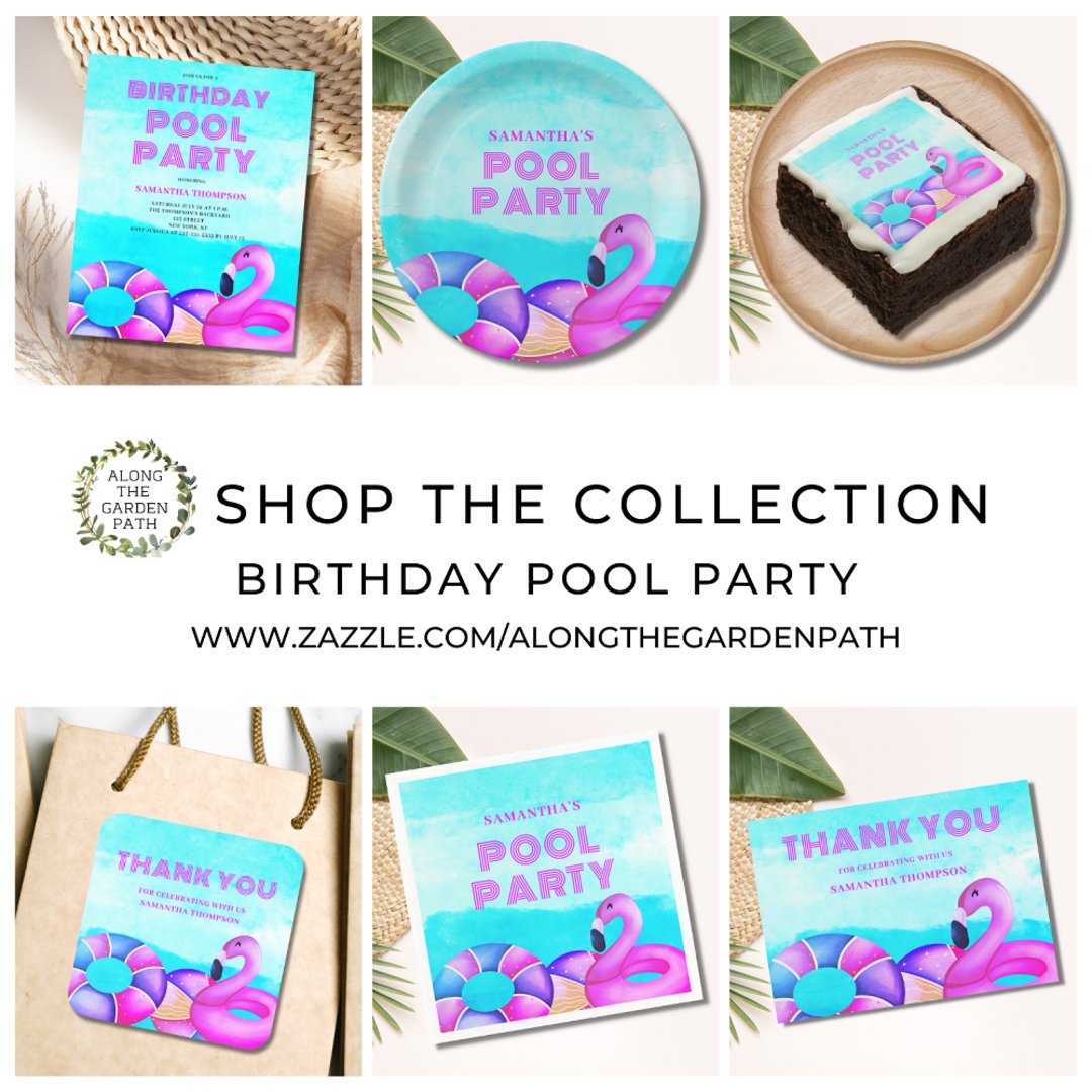 Budget Birthday Pool Party Invitation | Zazzle