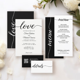 Simple Wedding Menu Elegant Script | Zazzle