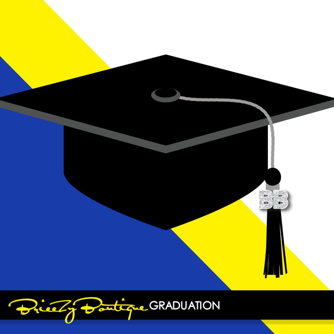 Yellow & Blue Graduation Photo Invitation | Zazzle