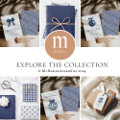 Modern Blue Christmas Wrapping paper | Zazzle