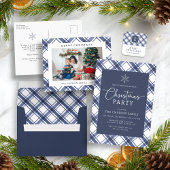 Blue Christmas Party Invitation | Zazzle