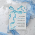 Blue Bow Birthday Invitation | Zazzle