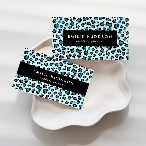 Leopard Print, Leopard Spots, Blue Leopard Business Card | Zazzle