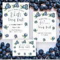 Watercolor blueberries 1st birthday party balloon | Zazzle