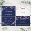 Pink Floral Outline wedding Enclosure Card | Zazzle