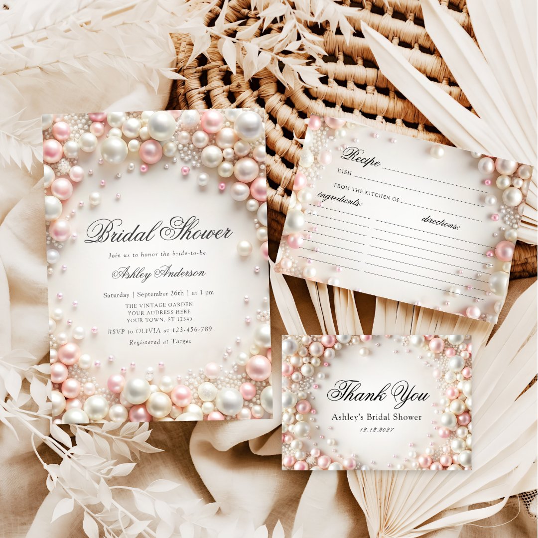 Elegant Diamonds and Pearls Bridal Shower Square Sticker | Zazzle