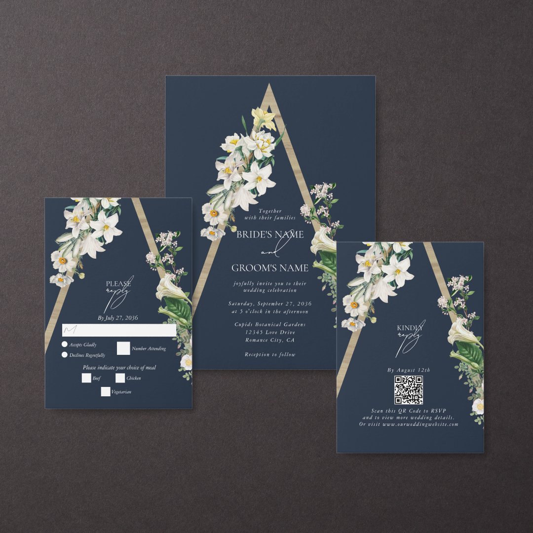Bohemian Pyramid Floral Blue Wedding Seating Chart | Zazzle