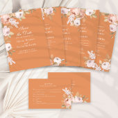 Bohemian Apricot Peonies Wedding Invitation | Zazzle