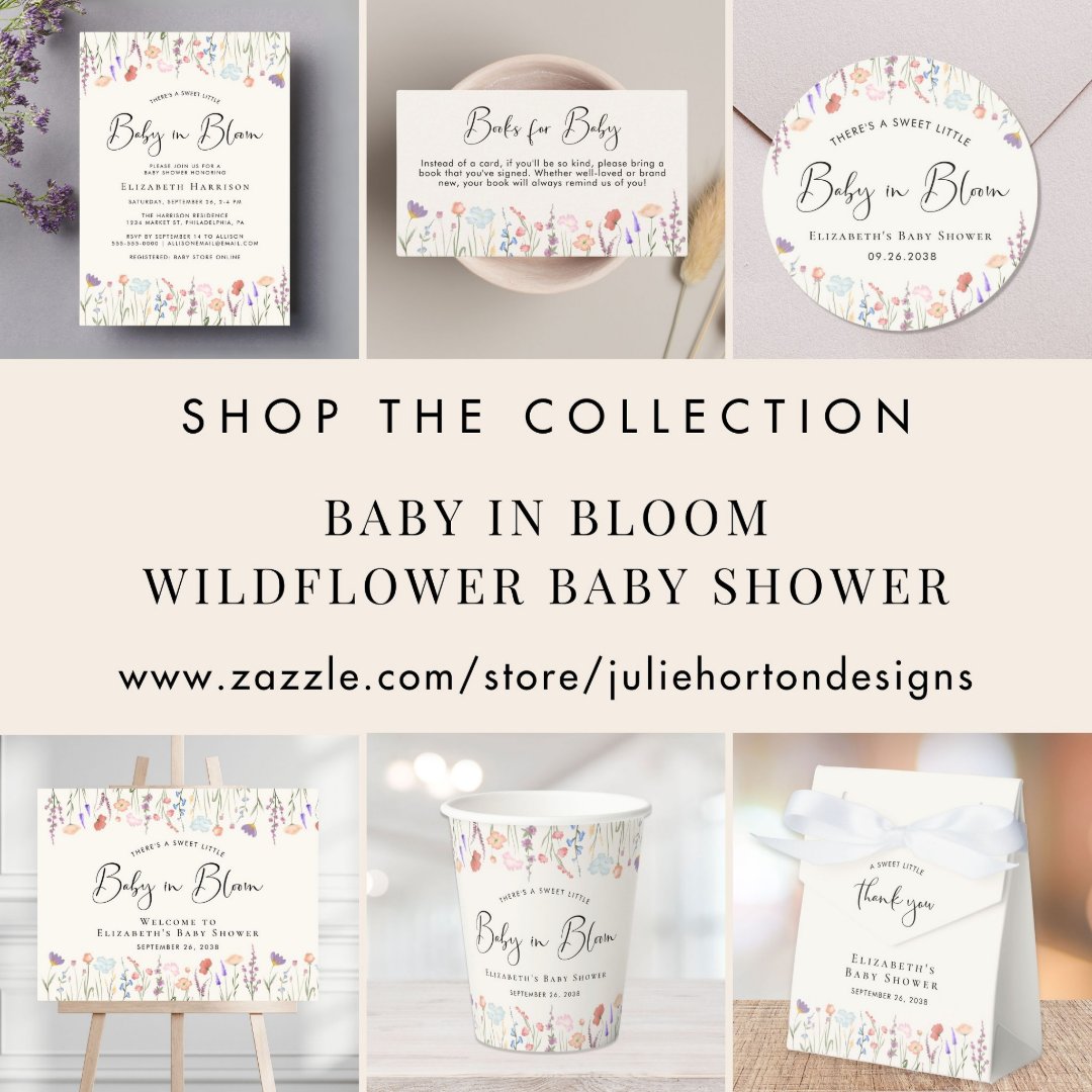 Boho Wildflower Diaper Raffle Drop Off Baby Shower Poster | Zazzle