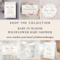 Boho Wildflower Diaper Raffle Drop Off Baby Shower Poster | Zazzle