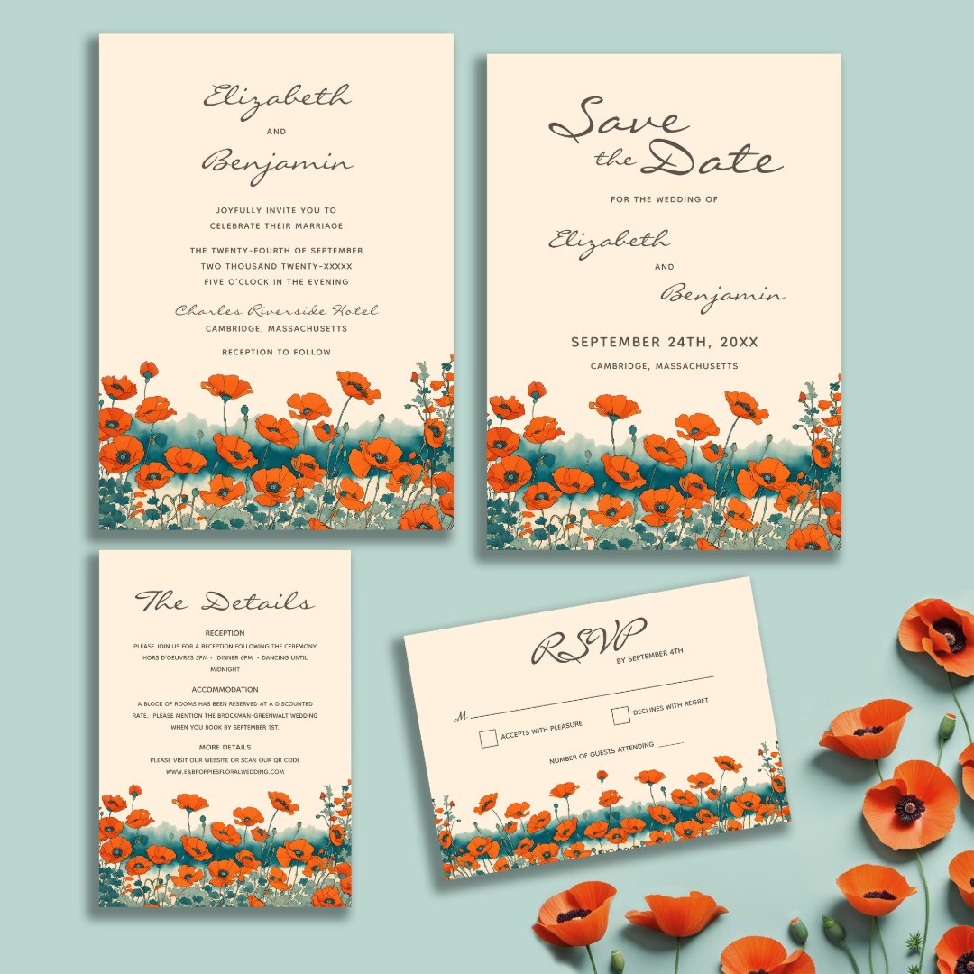 Boho Photo Floral Wildflower Wedding Invitation | Zazzle