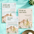 Retro Desert Cactus Arizona Destination Wedding Invitation | Zazzle