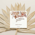 Earthy desert brown boho flower fall bridal shower invitation | Zazzle
