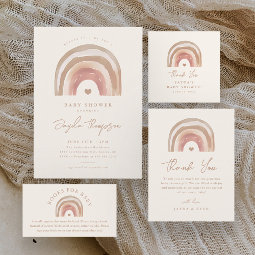 Boho Rainbow Neutral Baby Shower Welcome Foam Board | Zazzle