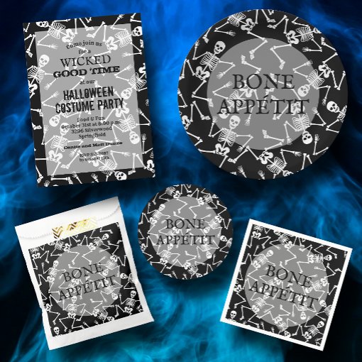 Budget Skeletons Halloween Invitation Flyer | Zazzle