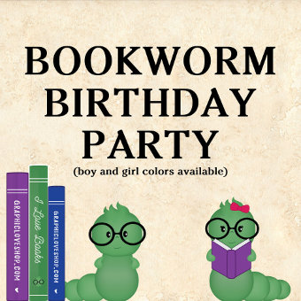 Bookworm Girl Birthday Book End Thank You Hershey Bar Favors | Zazzle