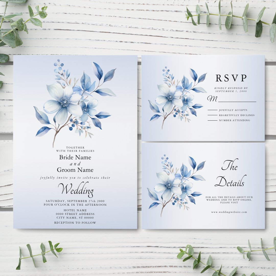 Botanical Blue Flowers Bunting Flag | Zazzle