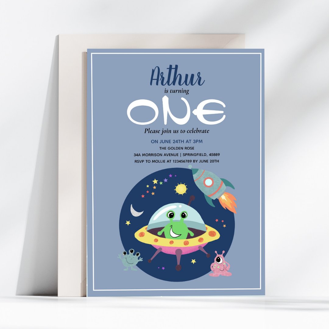 Boys Cute Space Alien Cartoon Kids Nursery Door Sign | Zazzle