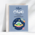 Boys Cute Space Alien Cartoon Kids Nursery Door Sign | Zazzle