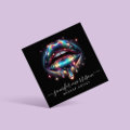 Bright Holographic Lips Makeup Artist, Beauty Business Card | Zazzle