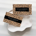 Leopard Print, Leopard Spots, Brown Leopard Square Business Card | Zazzle