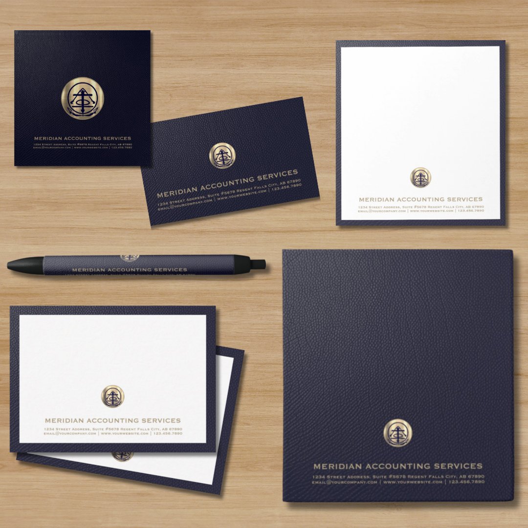 Executive Gold Seal Accounting Business Card | Zazzle