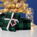 Blue Buffalo Check Christmas Tree Return Address Label | Zazzle