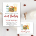 Burgers, BEER and Baby - Baby Shower Invitation | Zazzle