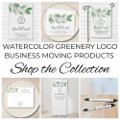 Business Logo New Address Watercolor Poster | Zazzle