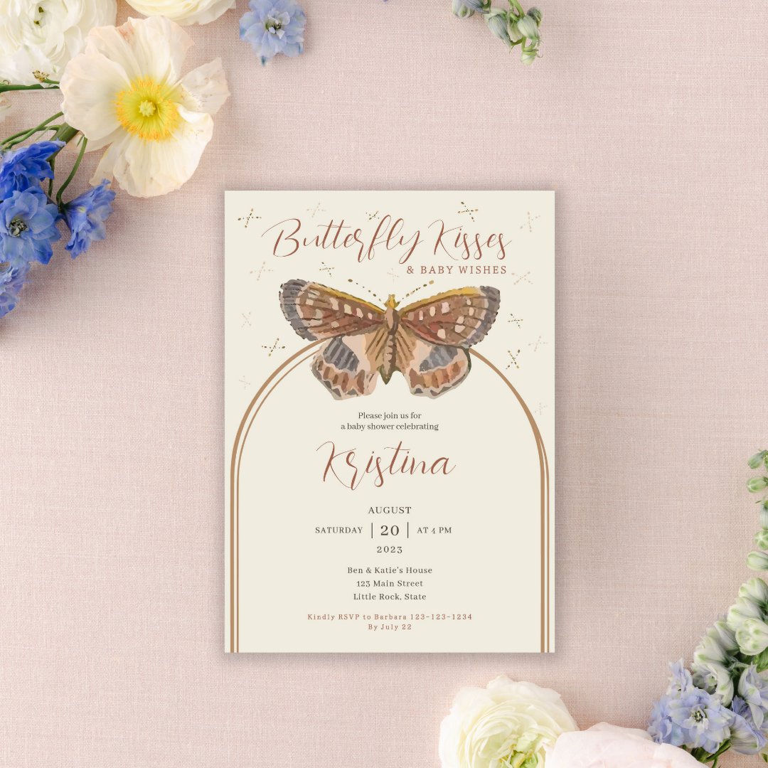 Butterfly Kisses Baby Shower Welcome Retractable Banner | Zazzle