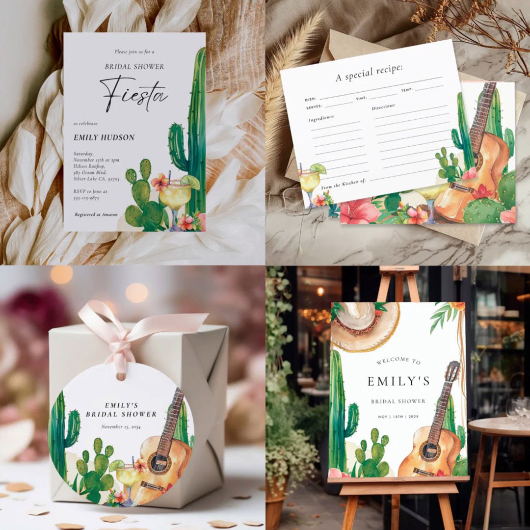 Final Fiesta Cactus Bachelorette Party Invitation | Zazzle