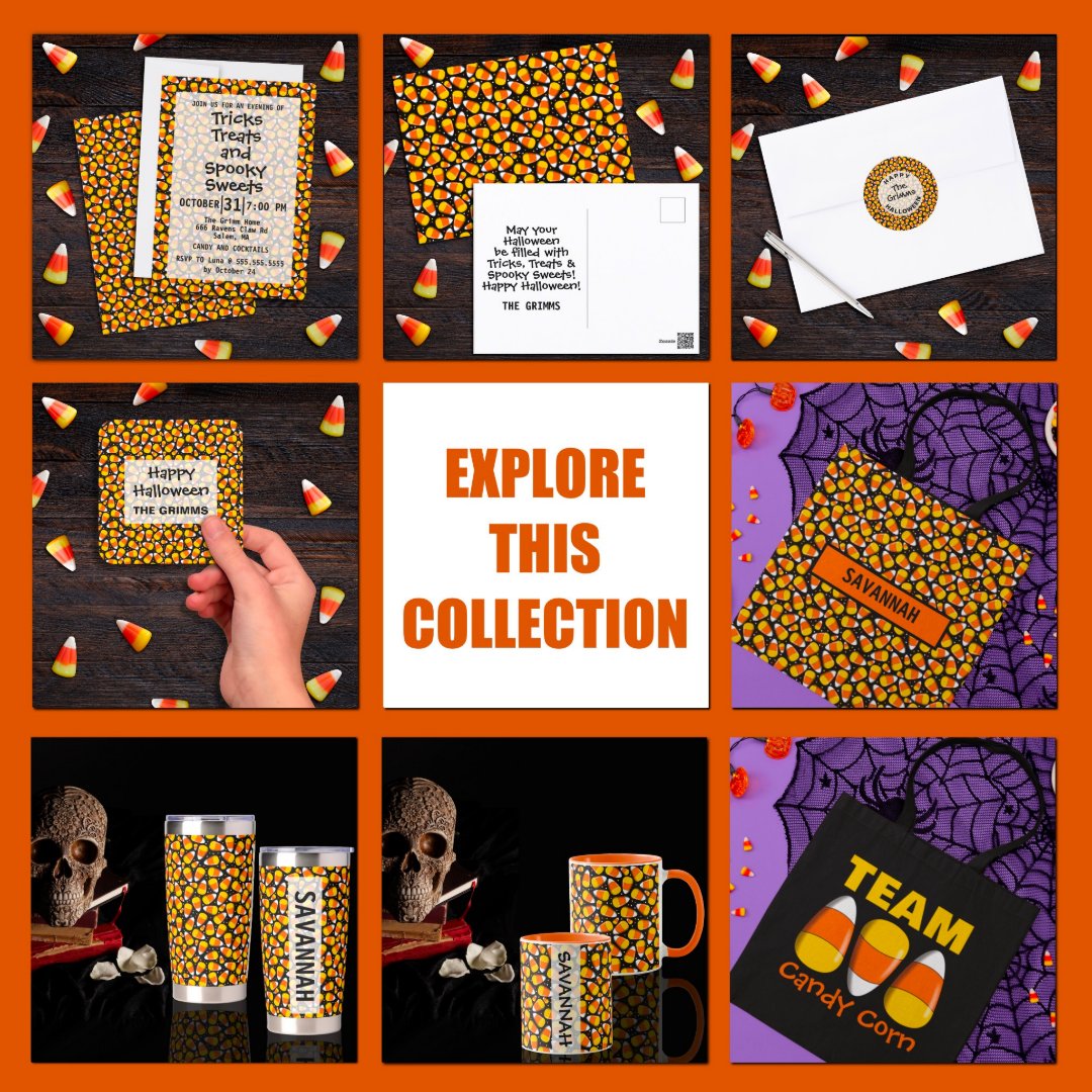 Candy Corn Halloween Shower Curtain | Zazzle