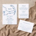 Cape Cod Map Elegant Wedding Napkins | Zazzle
