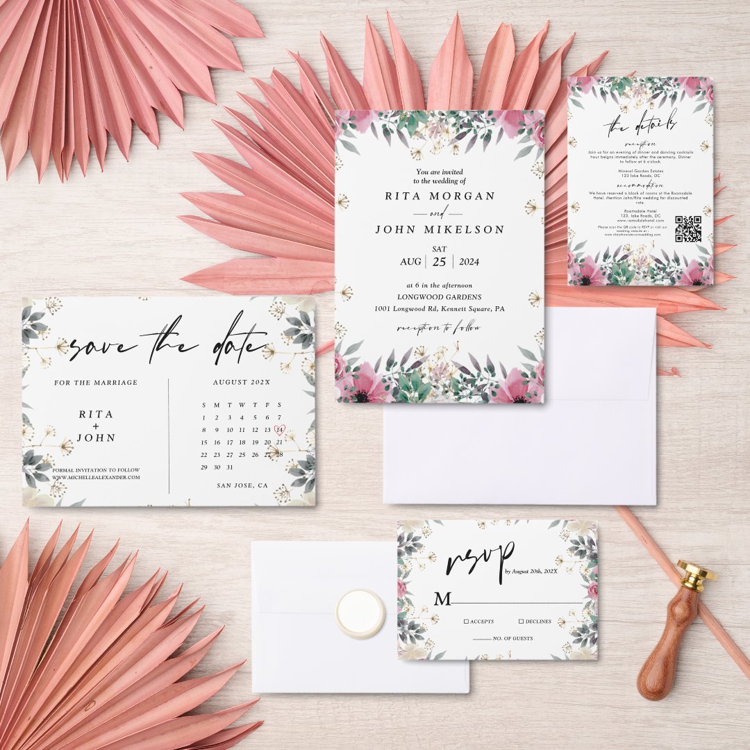 Boho Carnation Script Flower Bar Wedding Sign | Zazzle