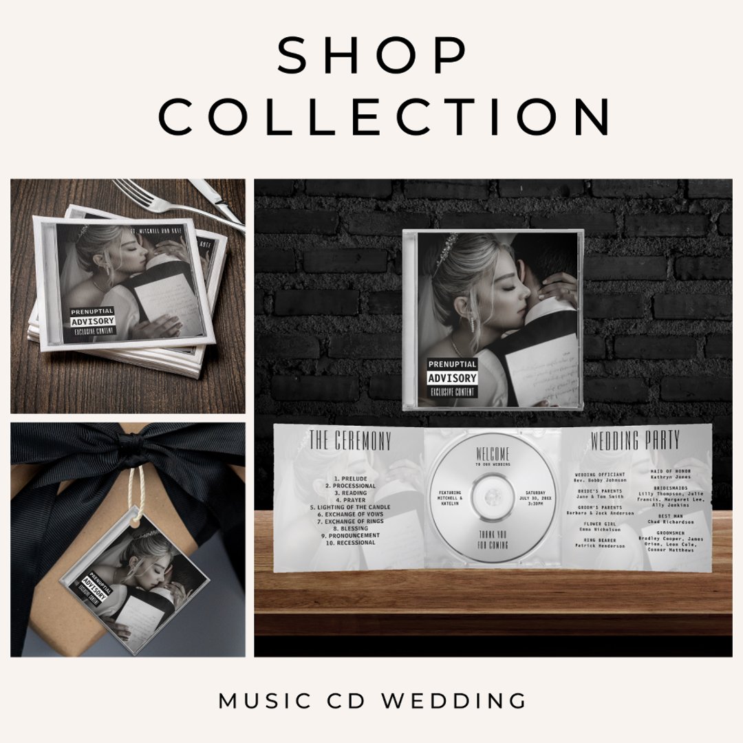Music CD Album Cover Wedding Save The Date Invitation | Zazzle
