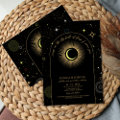 Celestial Galaxy Black Wedding Invitation | Zazzle