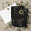 Celestial Galaxy Black Wedding Invitation | Zazzle
