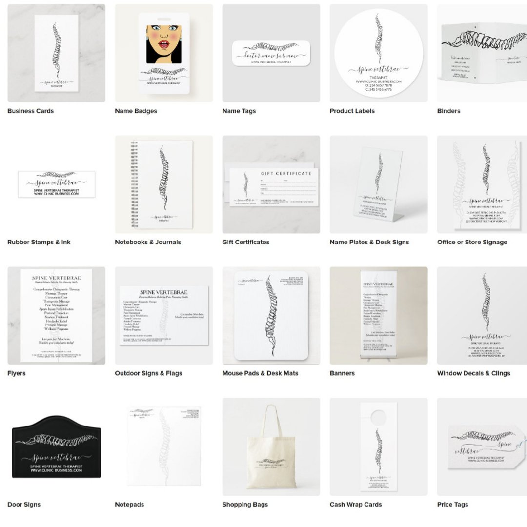 Spine vertebrae orthopedic doctor hospital business card | Zazzle