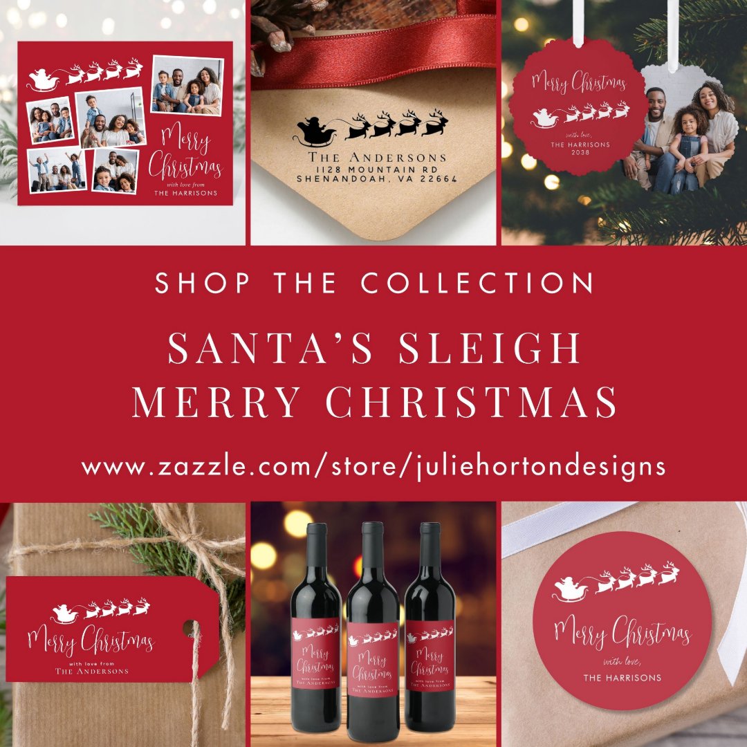 Christmas Santa Reindeer Return Address Self-inking Stamp | Zazzle