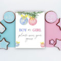 Christmas Gender reveal Boy or Girl chart | Zazzle