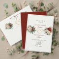 Rustic Floral Winter Wedding Invitation | Zazzle