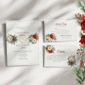 Rustic Floral Winter Wedding Invitation | Zazzle
